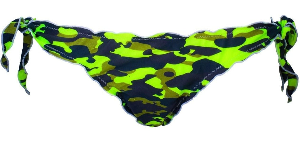 Commando bototm | Neon Camouflage | Italian Handmade Swimwear – Six Bikini